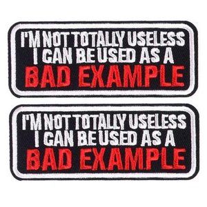 Accessories | New Funny Novelty Bad Example Iron On Patches | Poshmark